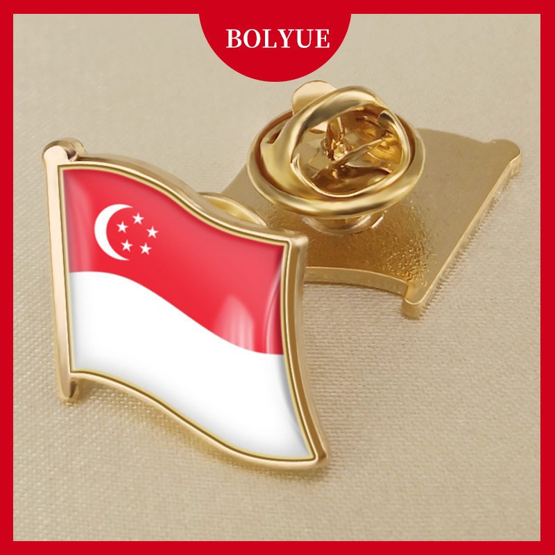 Asean Flag Pin Singapore/Malaysia/Thailand/Philippines/Vietnam Badge All over the World Flag ...