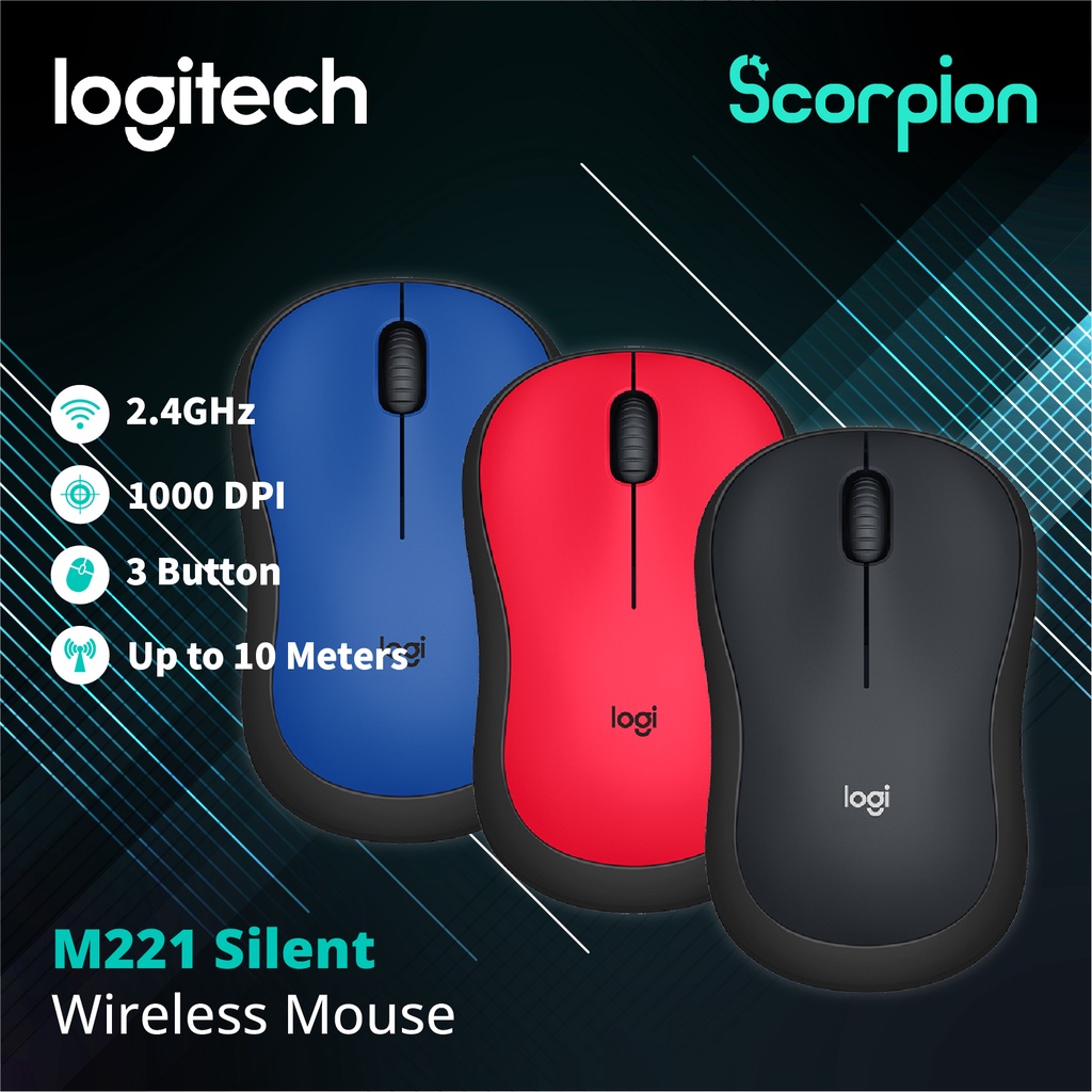 Logitech M221 Silent Wireless Mouse | Shopee Malaysia
