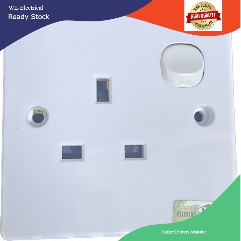 BS Essential 13A Single Switch Socket Outlet (SIRIM Approved) | Shopee ...