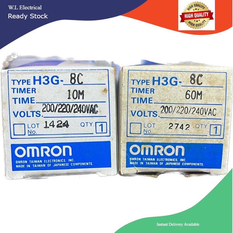 OMRON 8Pin Timer H3G-8C 10/60M (old stock) | Shopee Malaysia