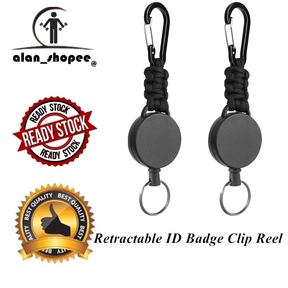 1 Pack Retractable Keychain, Multitool Carabiner Badge Holder ...