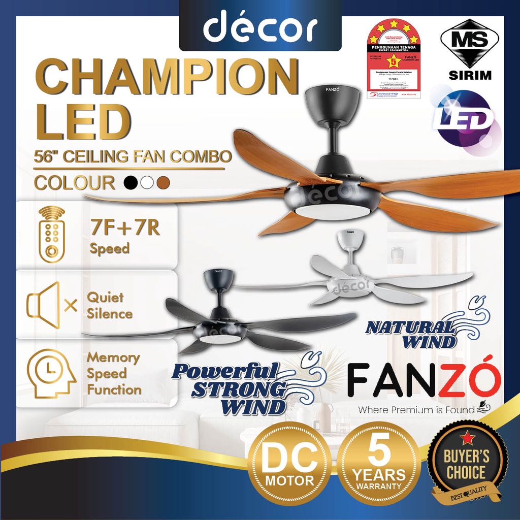 FANZO Fan FANZO Champion LED 56" Champion Baby LED 38" DEKA KRONOS F5DC ...