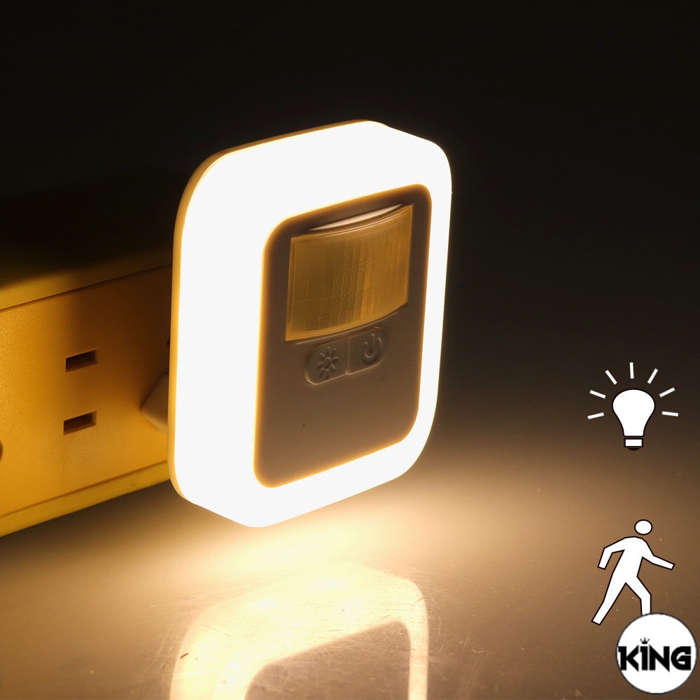 KI Adjustable Brightness Plug Motion Sensor LED Light/Intelligent Night ...