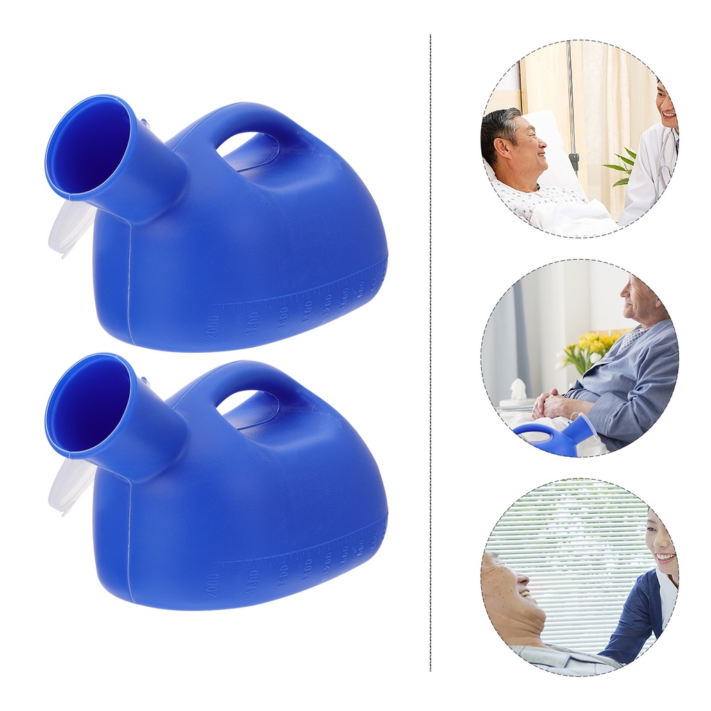 Universal Travel Adapter Urinal Pee Pots Chamber Bedpan Man 2 Pcs ...