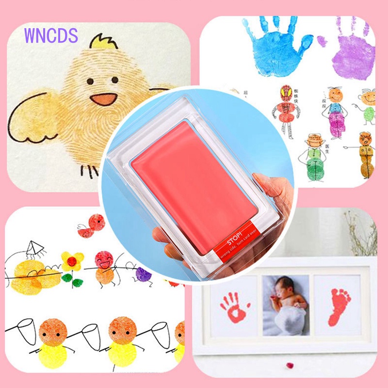 WNCDS Baby Ink Pad Set Baby Footprint Safe Non-Toxic Handprint Paw ...