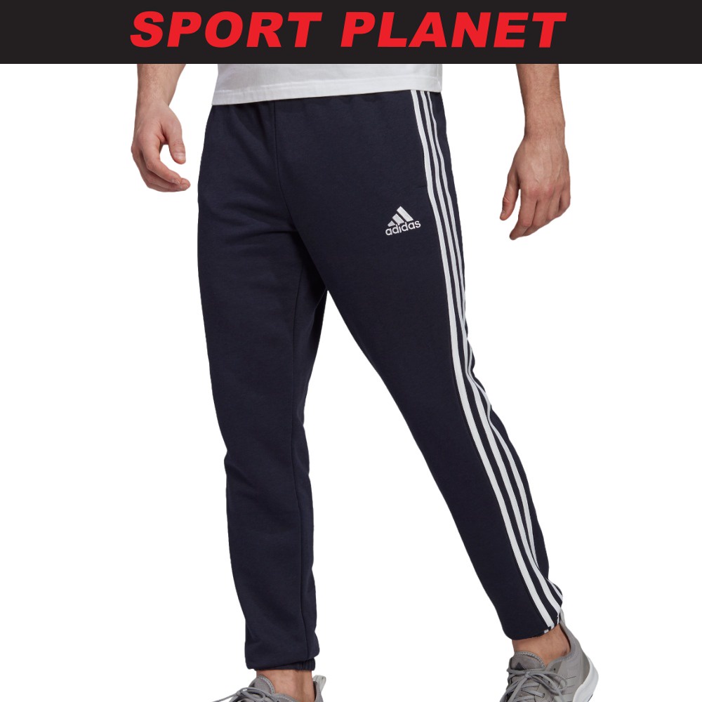 adidas Men 3-Stripes French Terry Tapered Long Tracksuit Pant Seluar ...
