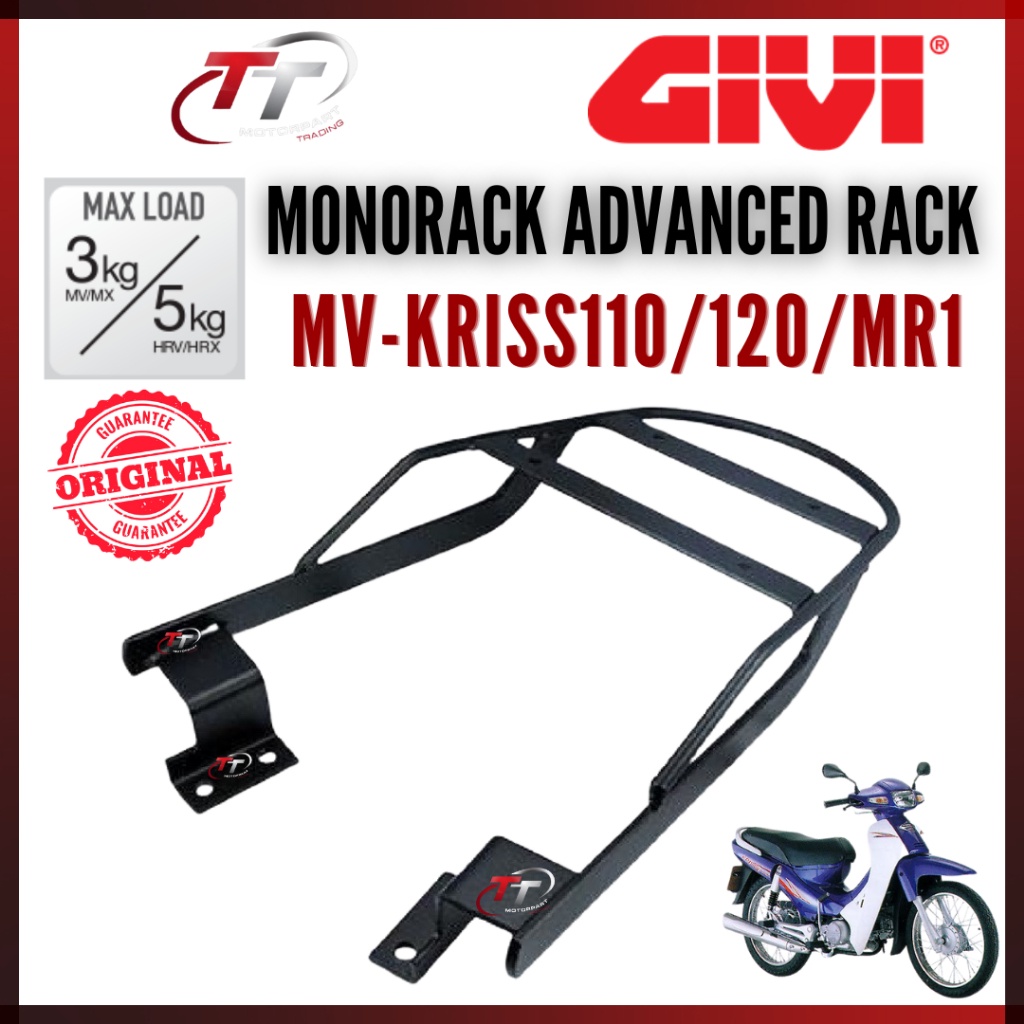 KRISS110 MR1 KRISS120 KRISS 1 2 GIVI MV MONORACK ADVANCE MONO RACK ...
