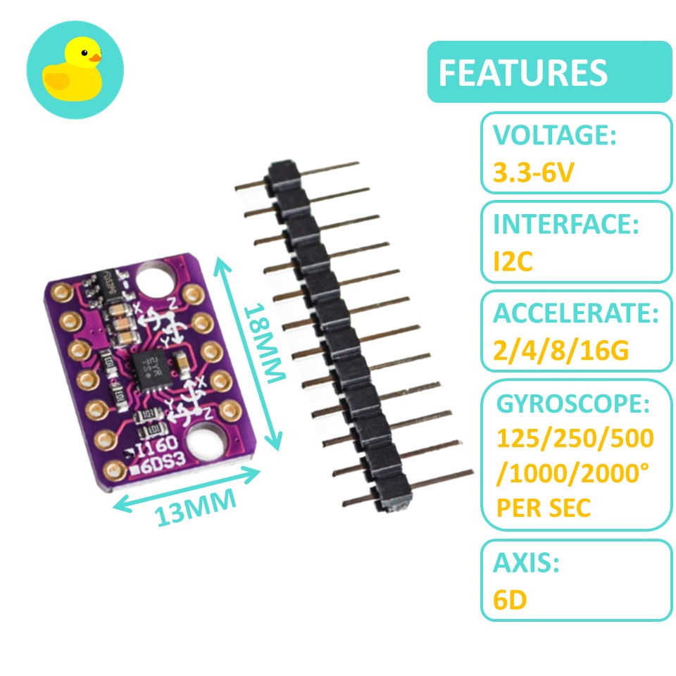 BMI160 6DOF 6 Axis Accelerometer & Gyroscope Sensor Module | Shopee ...
