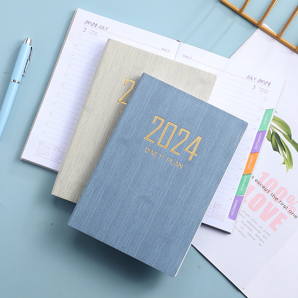 2024 A5 Notebook 365 Days Portable Pocket Notepad Daily Weekly Agenda ...