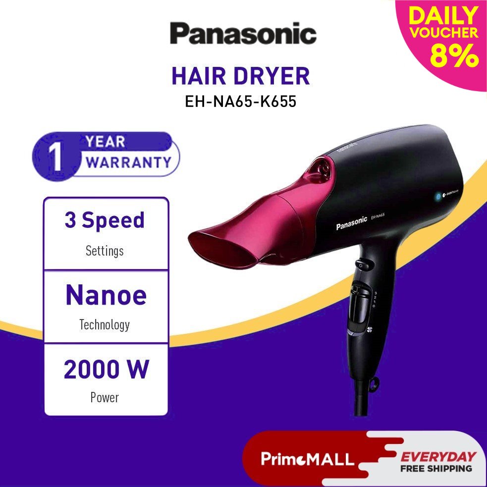 PANASONIC Hair Dryer Nanoe EH-NA65 Moisture EH-NA65-K655 Quick Dry ...