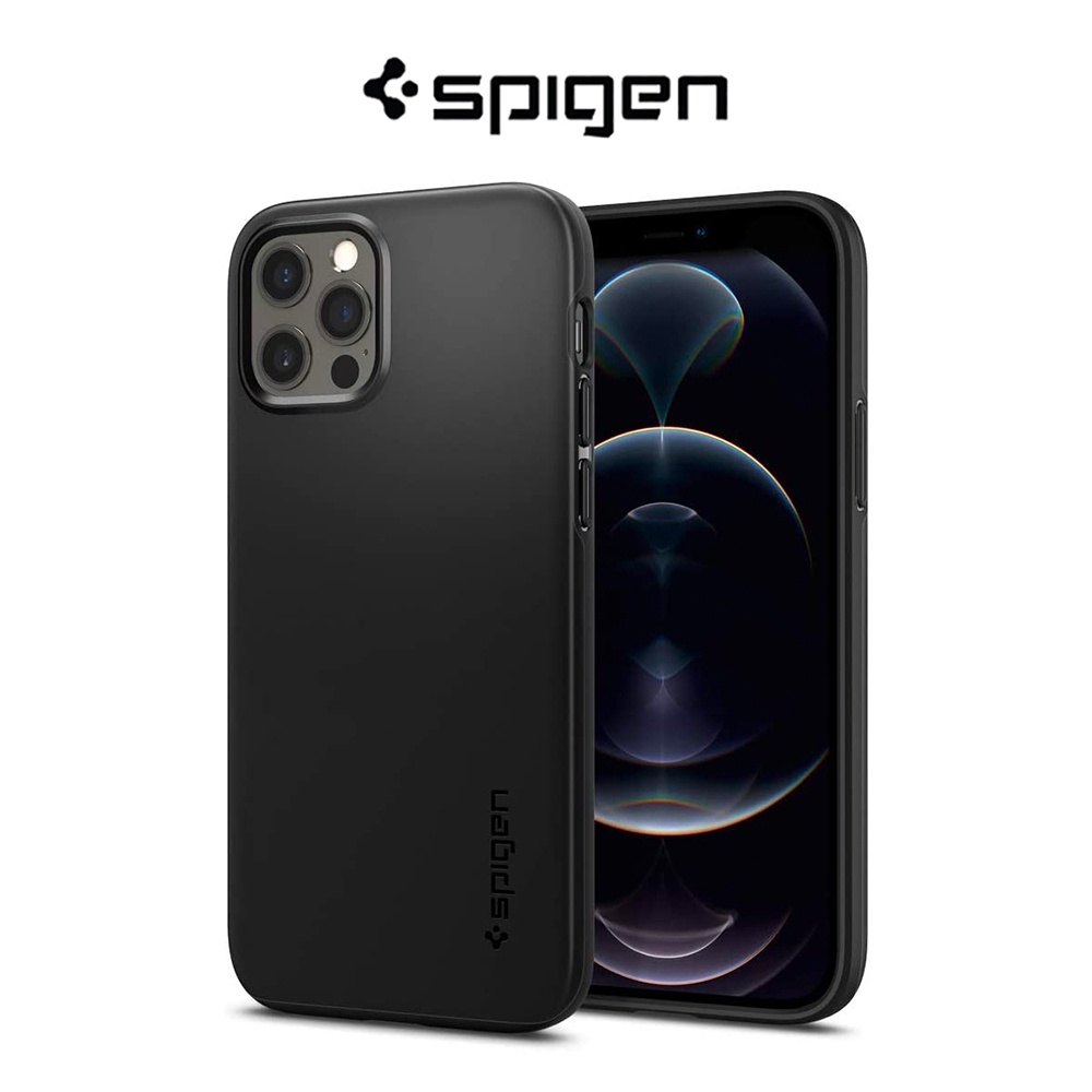 Spigen iPhone 12 Pro / iPhone 12 Case Thin Fit Cover Upgraded ...
