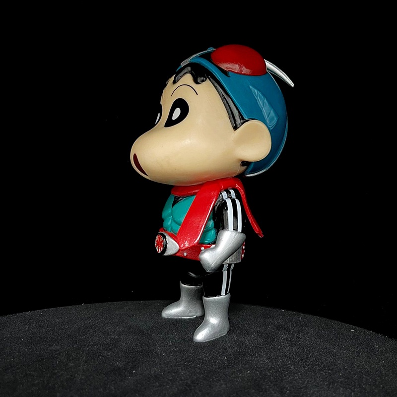 [Dhin] 13cm Anime Crayon Shin-chan Figures Cos Kamen Rider Black PVC ...