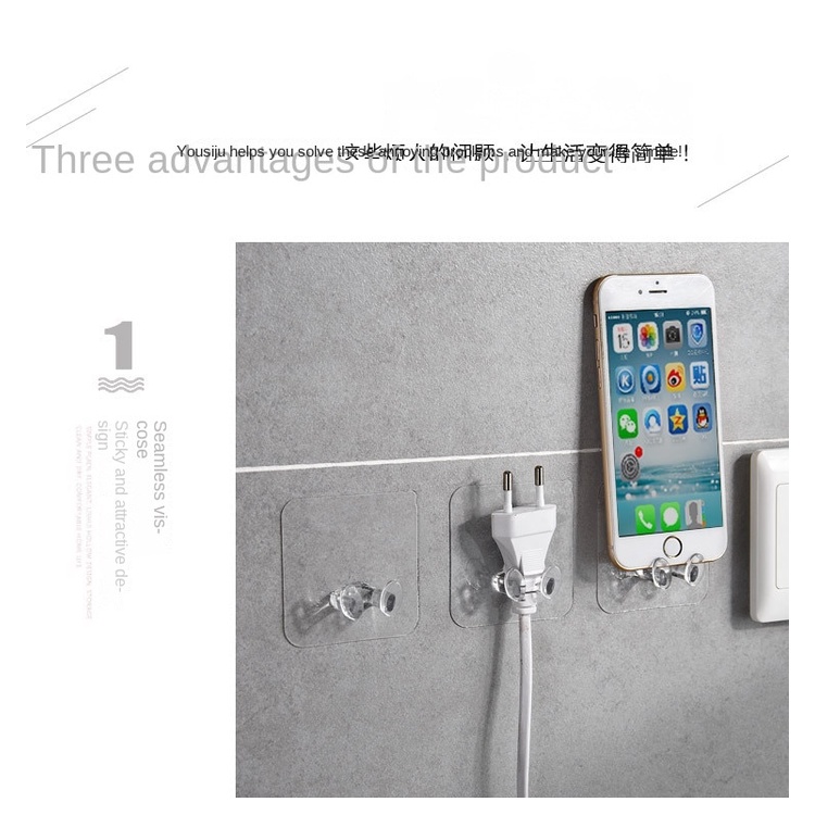 Wenbo Wall Storage Hook/USB Cable Power Plug Socket Holder/Home Office ...