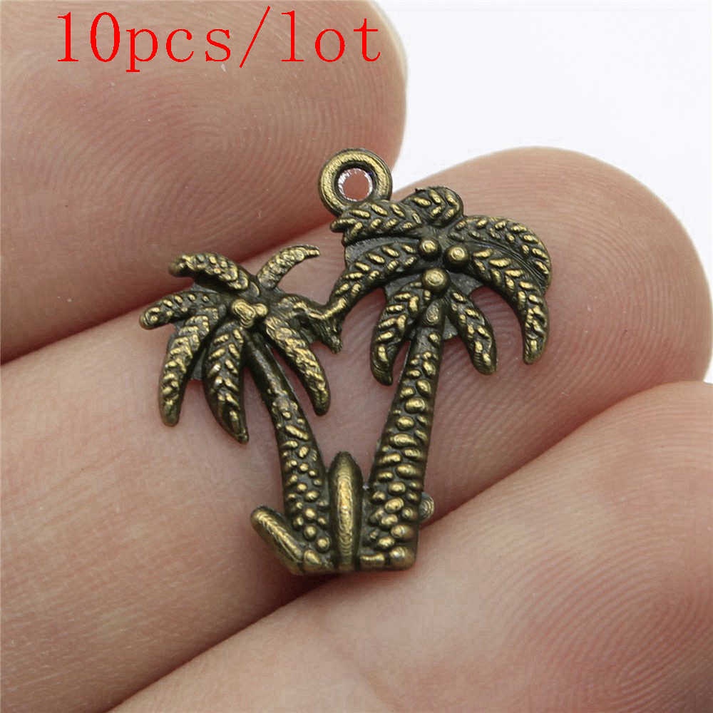 Charms For Jewelry Making Plant Coconut Tree Pendant Diy Crafts ...