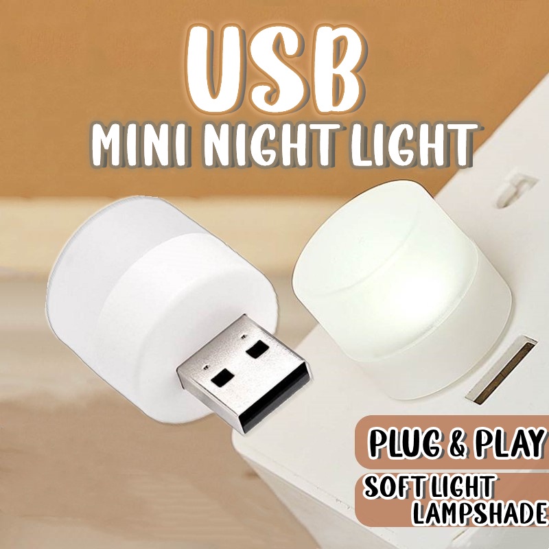 Mini USB Soft Night Light Bright LED Small Bulb Desk Portable Reading ...