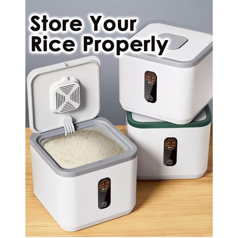 🇲🇾👶🏻20KG Air Tight Rice Barrel Storage Box Rice Container Bekas Simpan ...