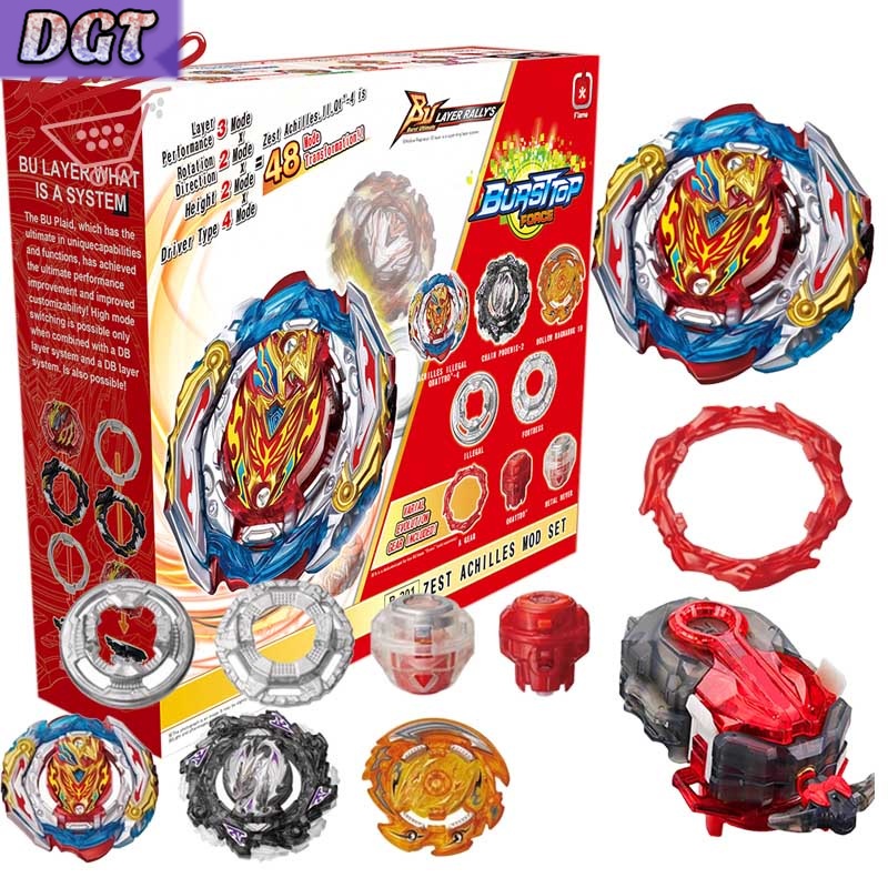 DGT Laike Beyblade Burst B-201 Zest Achilles Customize Set Spinning Top ...
