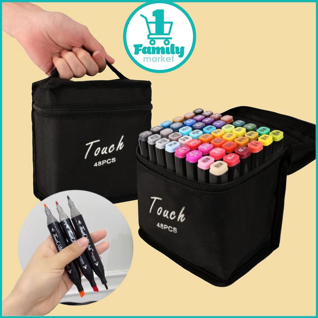 Touch Art Markers 24 / 48 / 60 /80 / Twin Tip Drawing Copic Brush ...