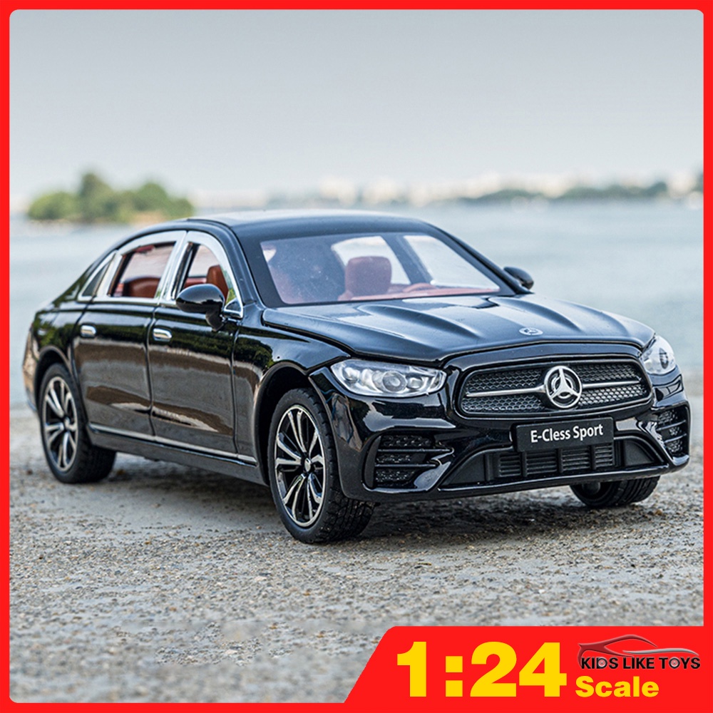 KLT 1:24 Benz E300L Metal Alloy Toys Car Model Diecast Vehicle For Boys Kids Simulation Sound ...