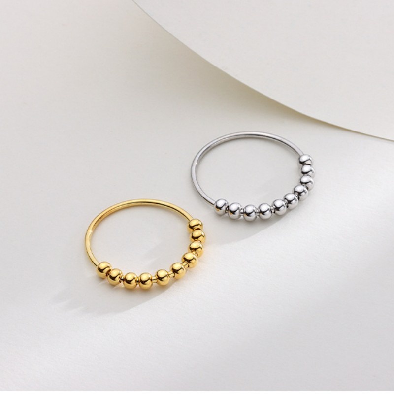 Brand new titanium steel small ball ring,retro style women's stainless steel ring. | Shopee Malaysia