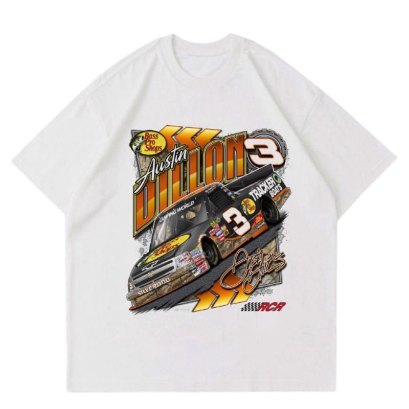 Vintage NASCAR RUMBLE WHITE T-SHIRT | Austin DILLON RACING CAR T-SHIRT ...
