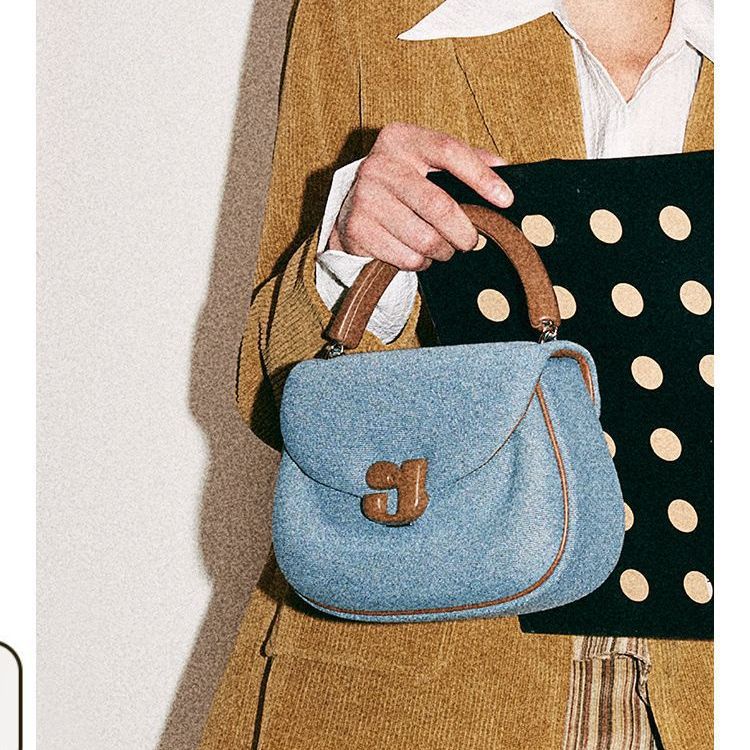 Kunogigi/kunogigi Denim Pig Pig Bag Medium GIGI Bag Bag Female Saddle ...