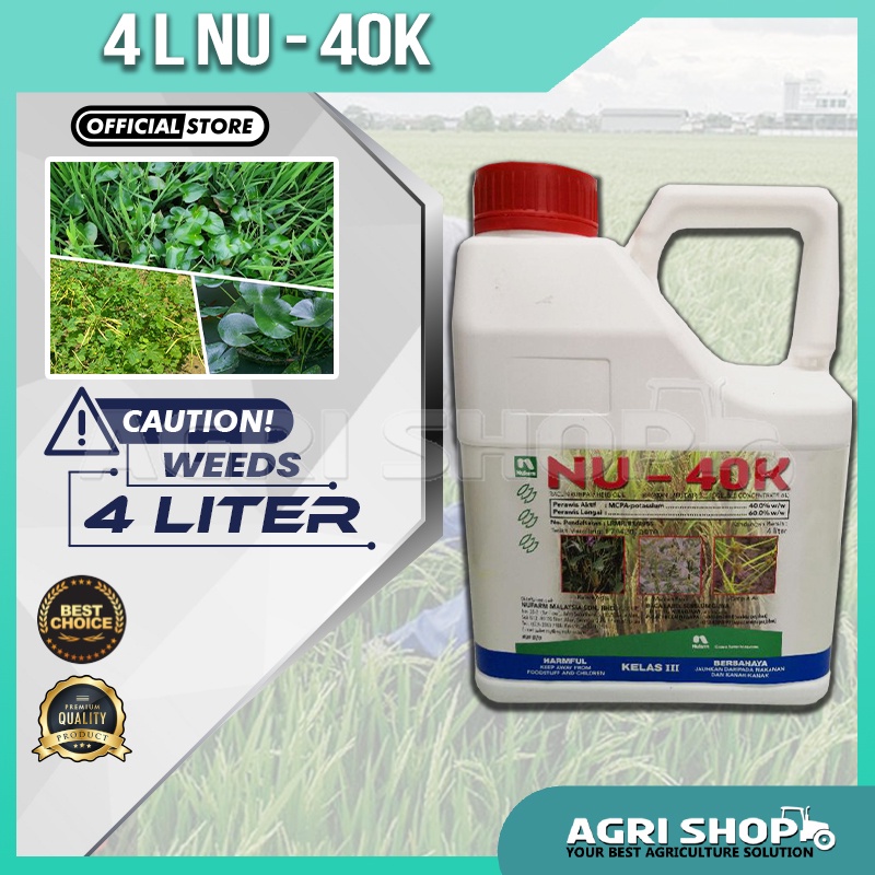 Agrishop 4Liter NU-40K /Racun Rumpai padi/MCPA-phenoxycarboxylic acid ...
