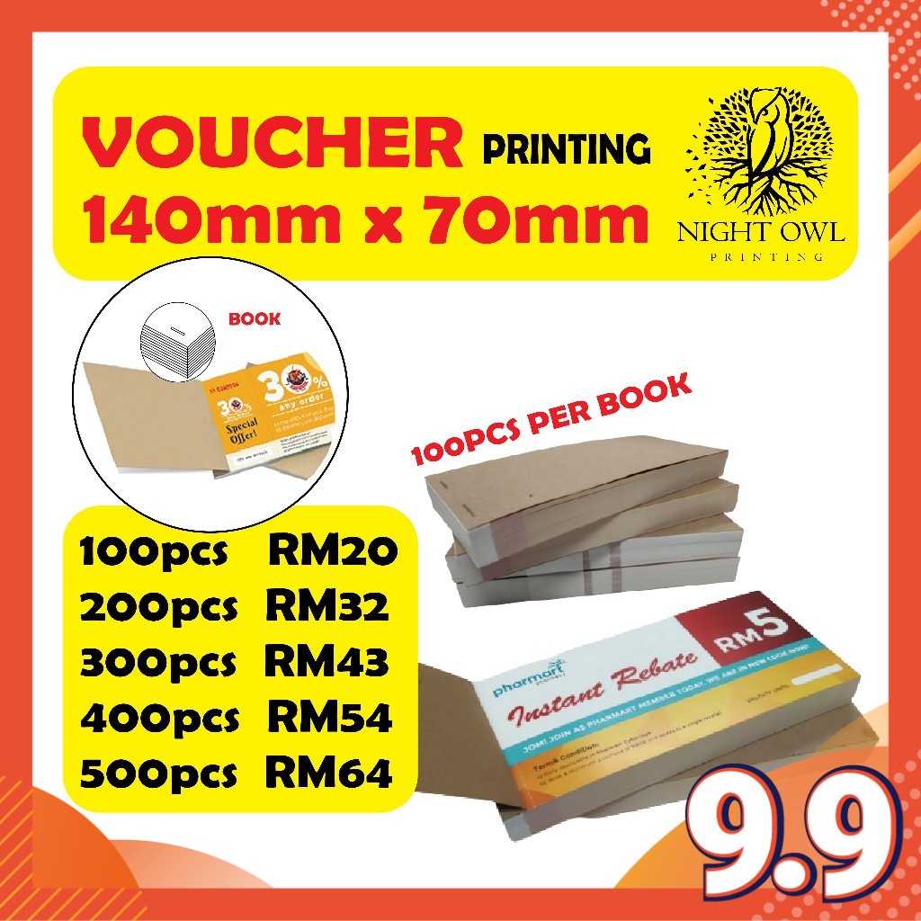 Voucher Printing Colour 140mm x 70mm | Shopee Malaysia