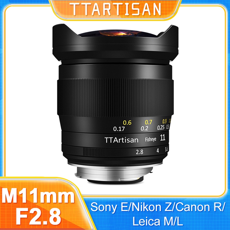 TTArtisan 11mm F2.8 Full Fame Fisheye Wide Angle Manual Focus Prime Lens for Leica M Leica Sigma ...