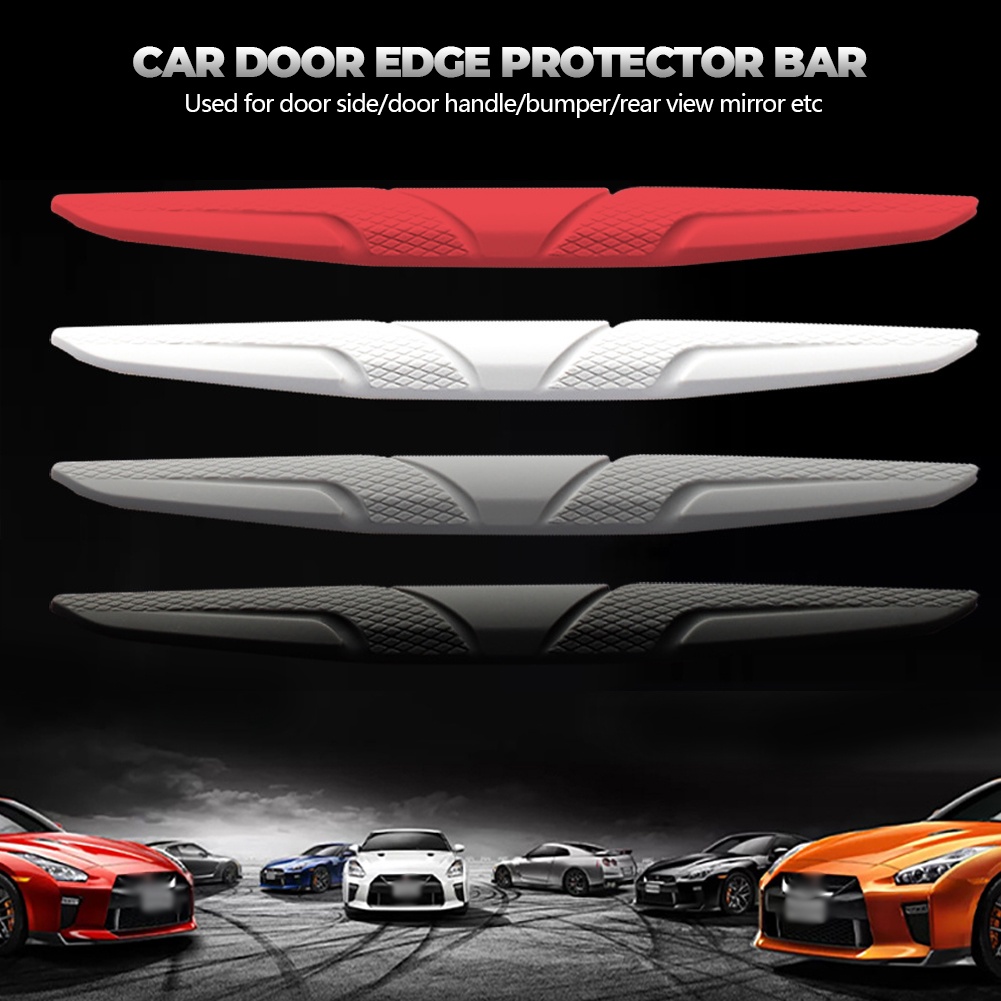 4PCS Car Door Edge Anti-collision Protector Bar Stickers Silicone Side ...