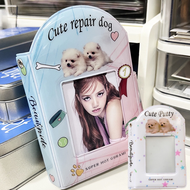 Cute Puppy Photo Album with Buckle 36pockets Kpop Idol Photocards Album ...
