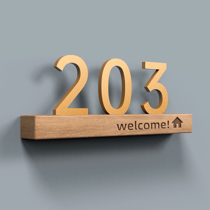 Wood Premium House Number Plate Nombor Rumah Custom Signage Home Number ...
