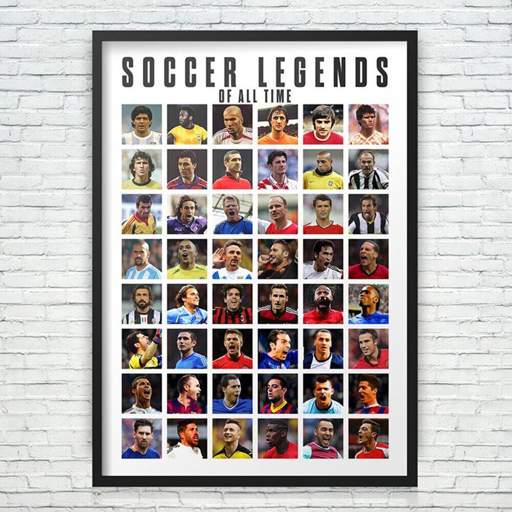 Famous Football Star Soccer Player Canvas Posters and Prints Wall Art ...