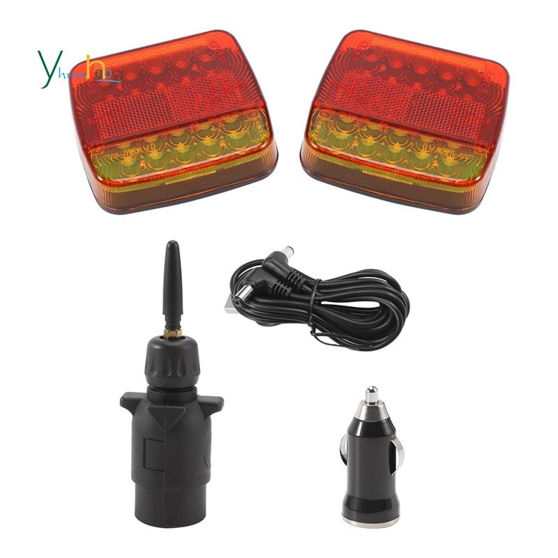 Wireless Trailer Lights Kit for Towing Truck, Rechargeable LED Tow ...