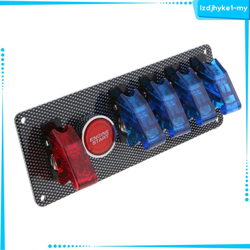 [LzdjhykecbMY] Car Ignition Accessory Push Button Switch Carbon Panel ...