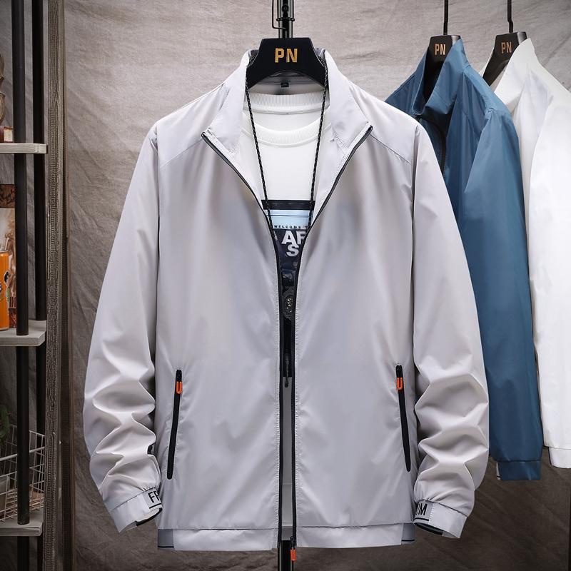 SIZE M-4XL 【Ready Stock】Jogging Jacket Windbreaker Anti Ultraviolet Sport Ultra-Light Jacket ...