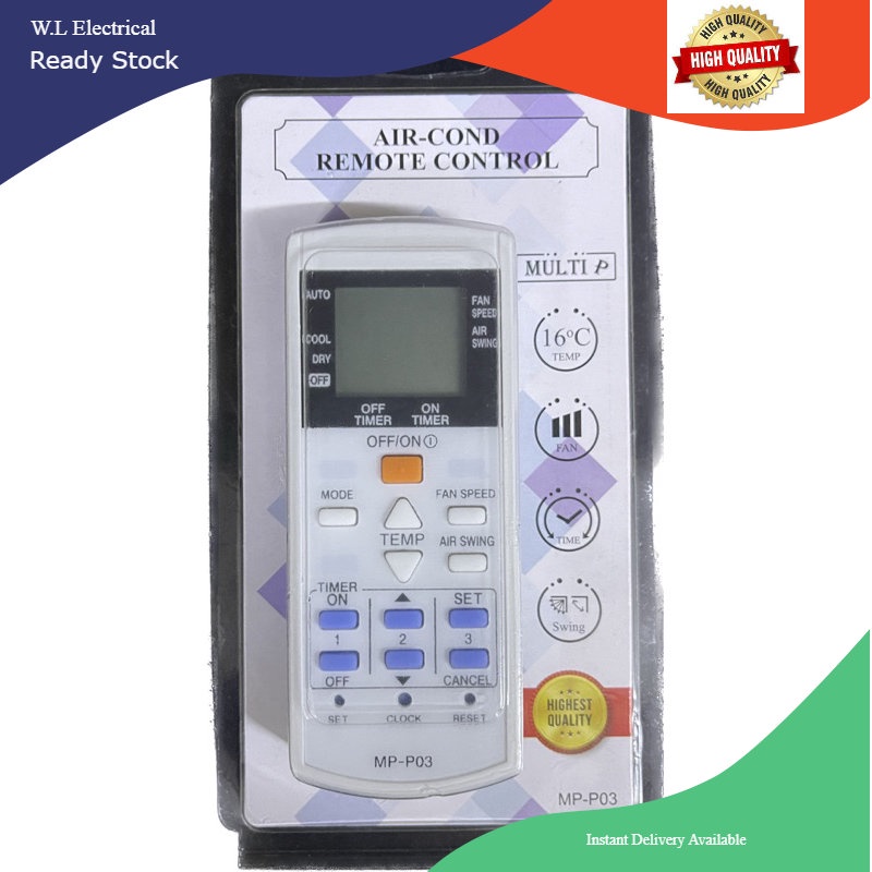 Panasonic Air-Cond Remote Control (Can use for all Panasonic Air-cond ...