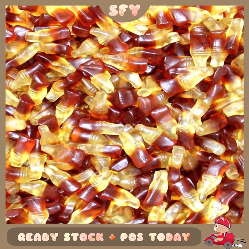 HALAL 100g Bebeto Refreshing Oily Cola Bottles Gummy Candy Gula Jelly ...