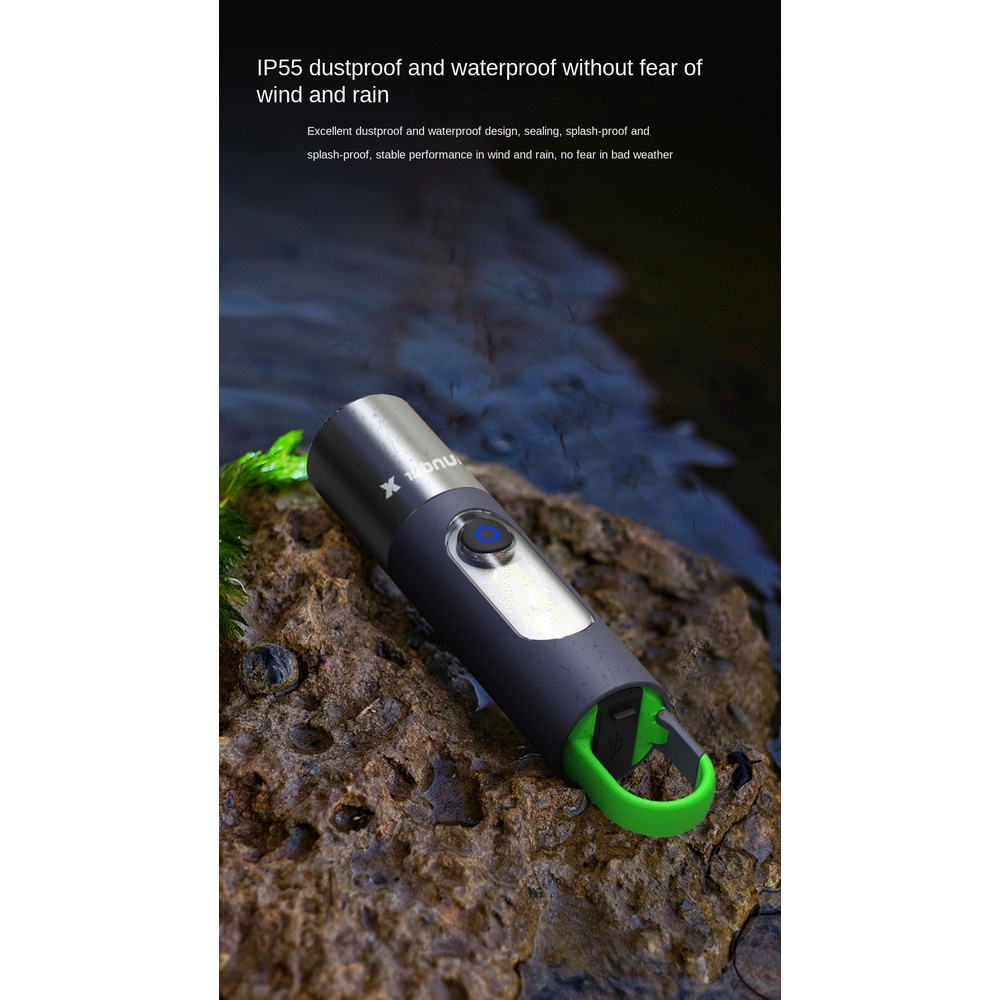 Small Powerful Rechargable Flashlight USB Torch Light Battery Charging ...