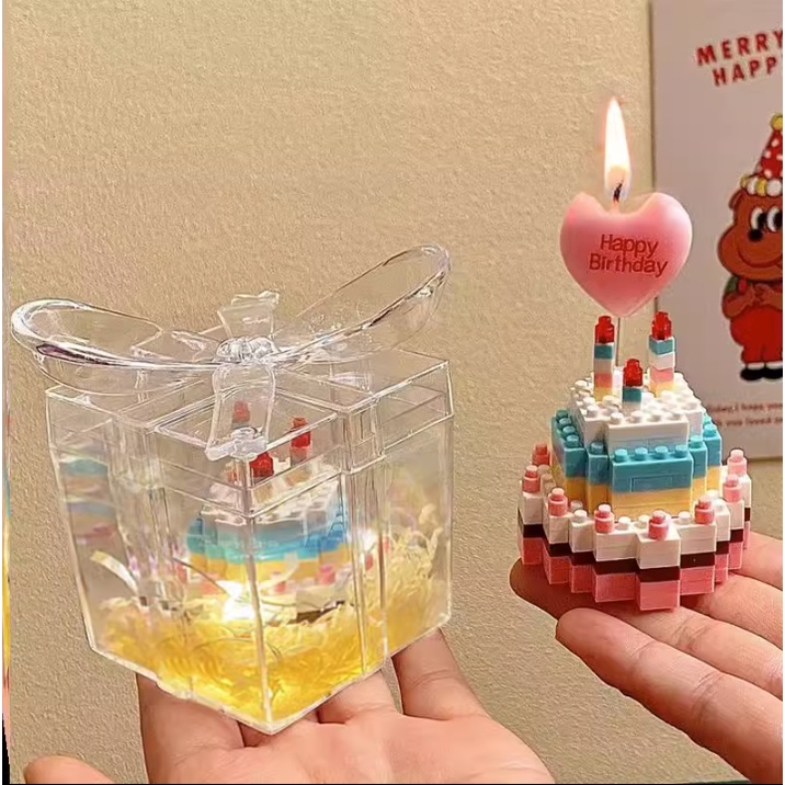 Cute Cake Building Blocks Cake Shape Building Block Creative DIY Toy ...