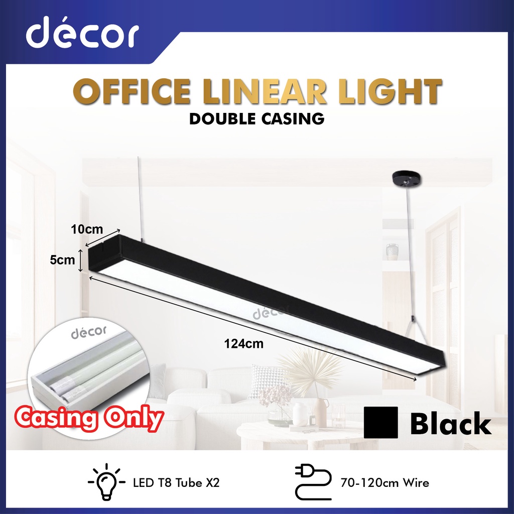 Office T8 Linear Light 2FT 4FT Casing Kalimantang Tube Fitting Ceiling ...