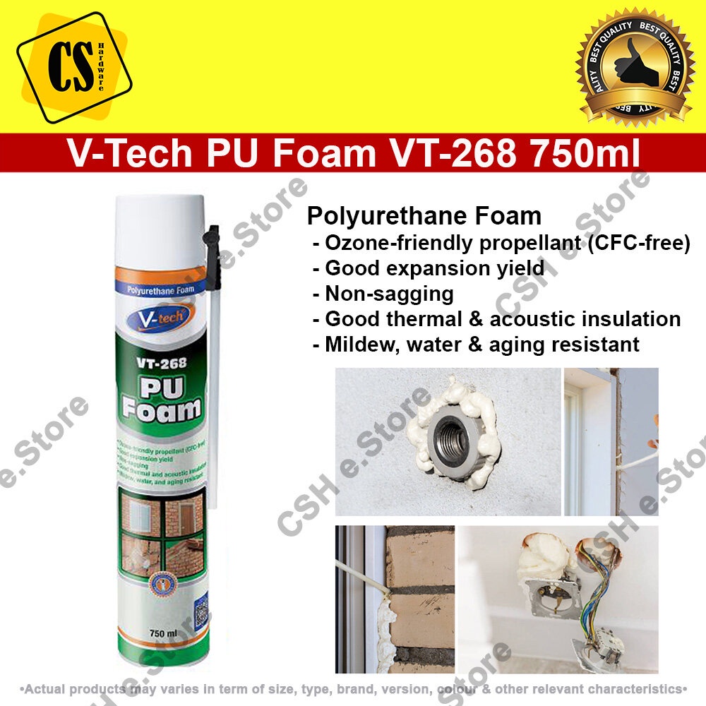 Vtech Polyurethane Foam PU Foam VT-268 750ml Sealing Filing Mounting ...
