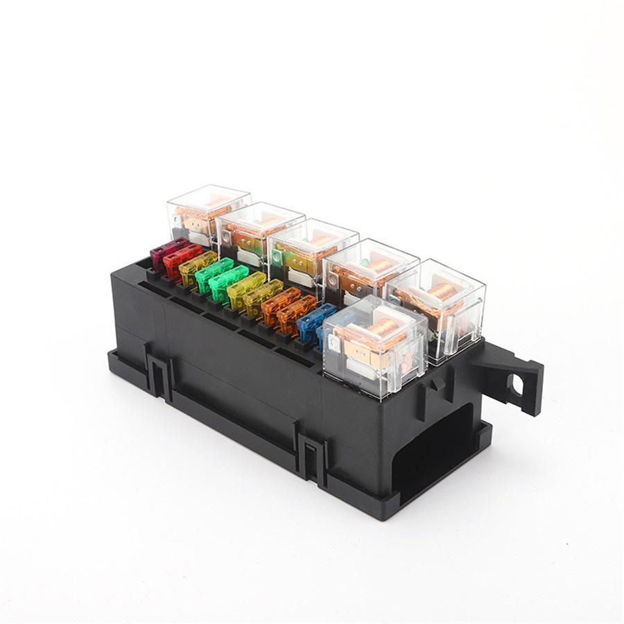 Car Modified Relay Fuse Box 11-Way High Temperature Resistant Fuse Box ...