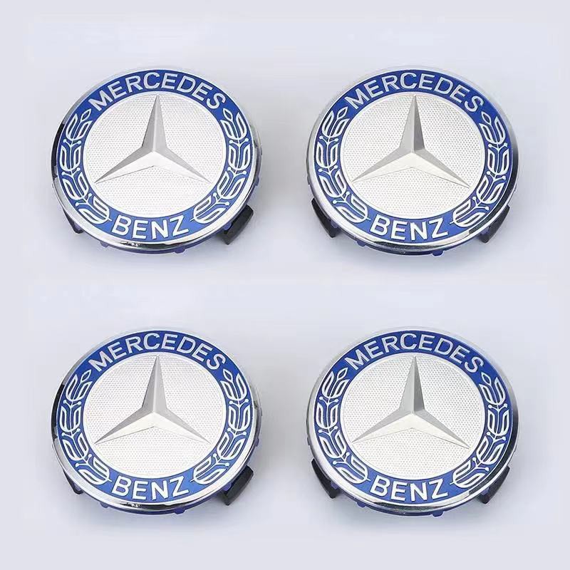 NEW 4pcs Mercedes-Benz Wheel Center Rim Caps Car Tire Hub Cap ...