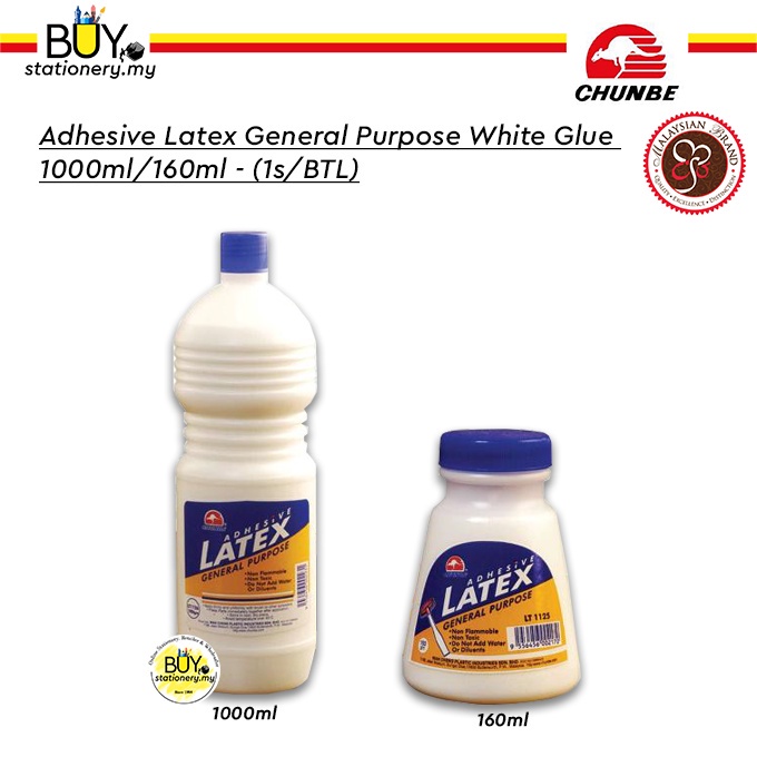 Chunbe 1000ML / 60ML Adhesive Latex White Glue Multi Purpose -(1s/BTL ... Chunbe 1000ML / 60ML Adhesive Latex White Glue Multi Purpose -(1s/BTL ...