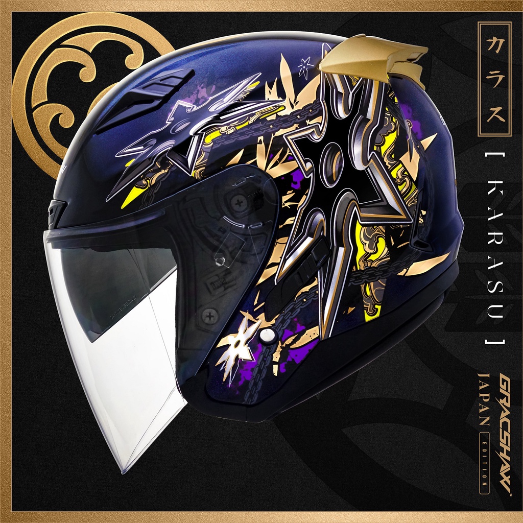 GRACSHAW HELMET GENNEX G535 JAPAN EDITION (HELMET JAPAN SAMURAI ...