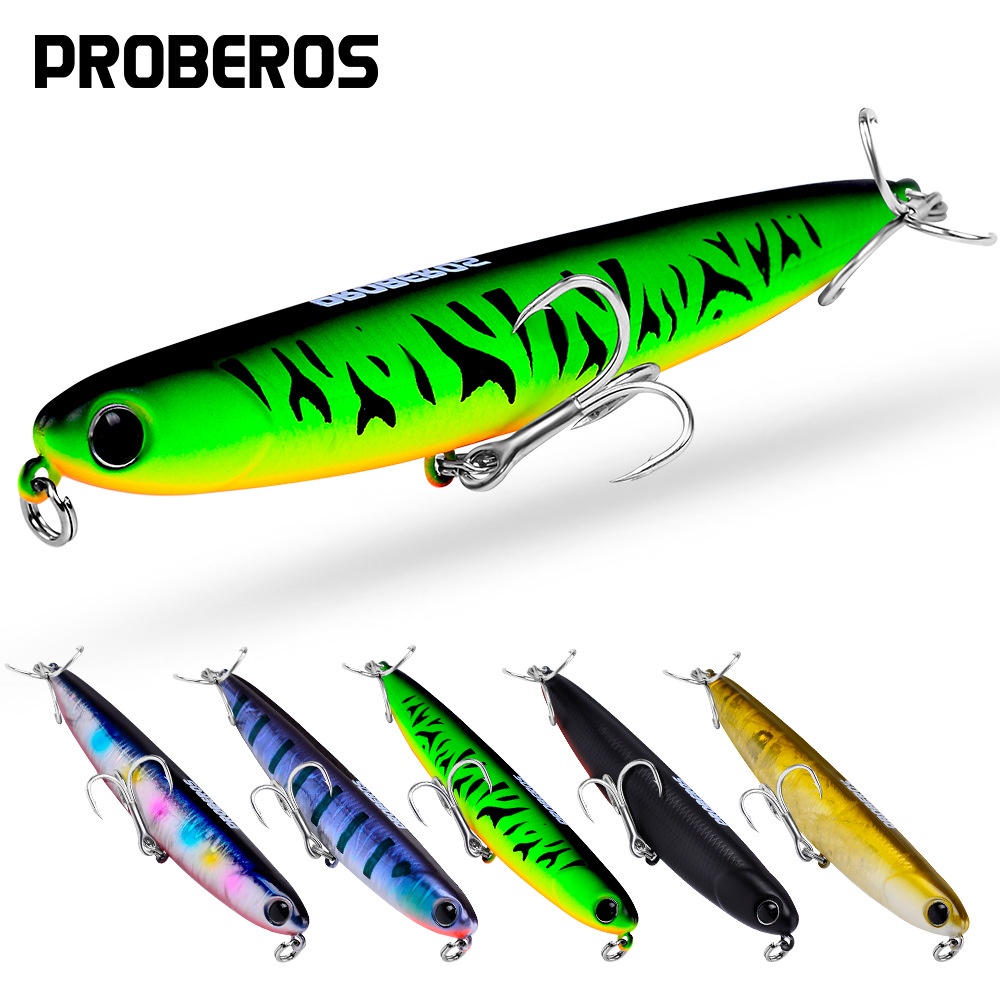 PROBEROS Lure Plastic Bait 11.5cm 13.5g Pencil Lure Top Water Casting ...