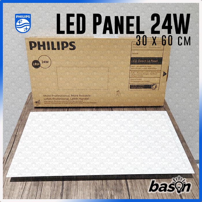 PHILIPS RC051B 24W W30L60 - RC051 LED Panel Light 30 x 60 cm | Shopee ...