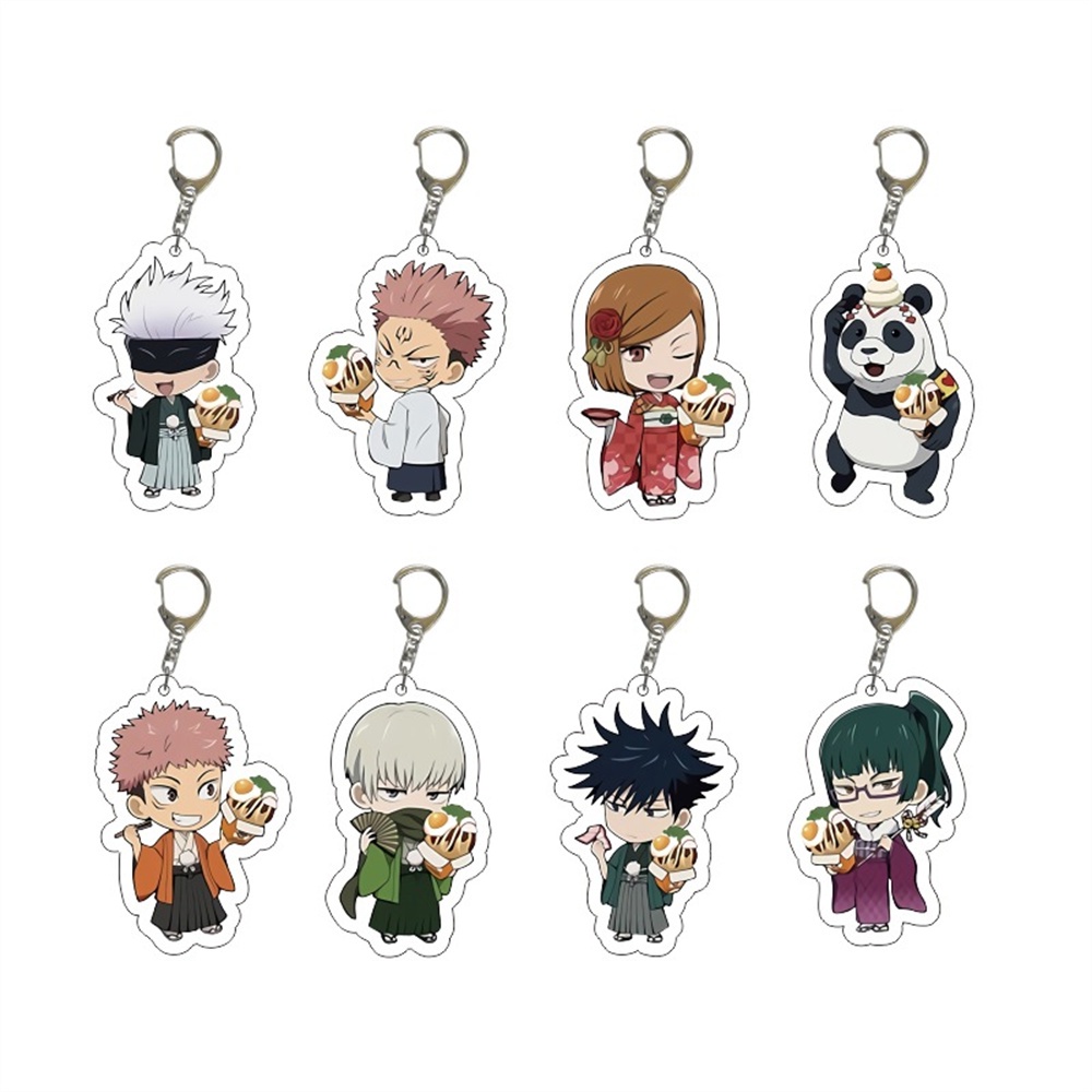 Cartoon Keychain Characters Double Sided Resin Tiger Stick Key Chain ...