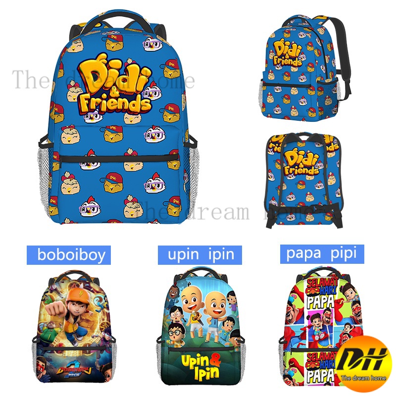Didi and friends backpack boy school bag mechamato/upin ipin/boboiboy ...